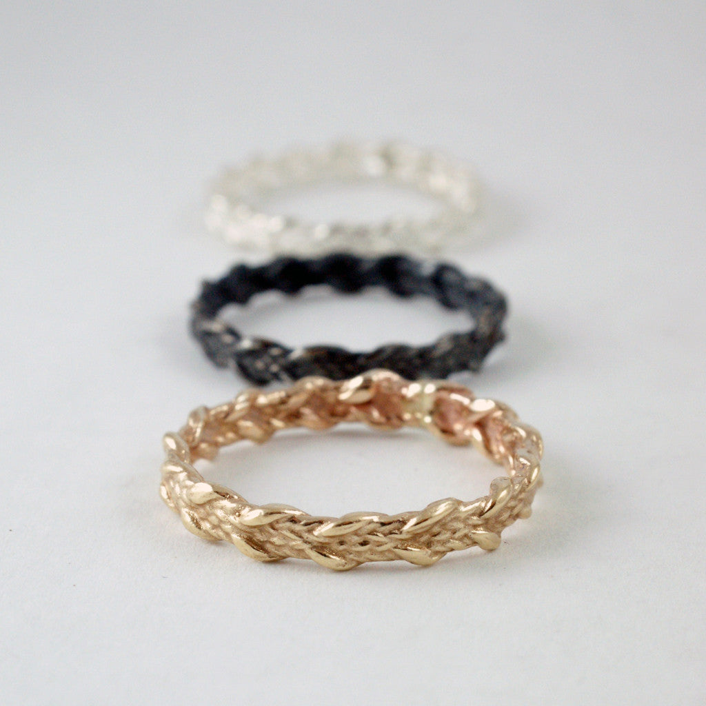 thin braid rings – rebecca little jewellery